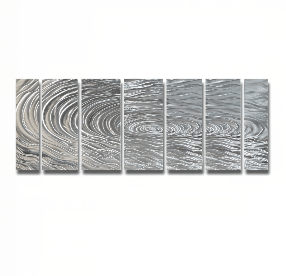 Silver Abstract Metal Wall Art Panels Jon Allen Indoor/Outdoor Decor ...