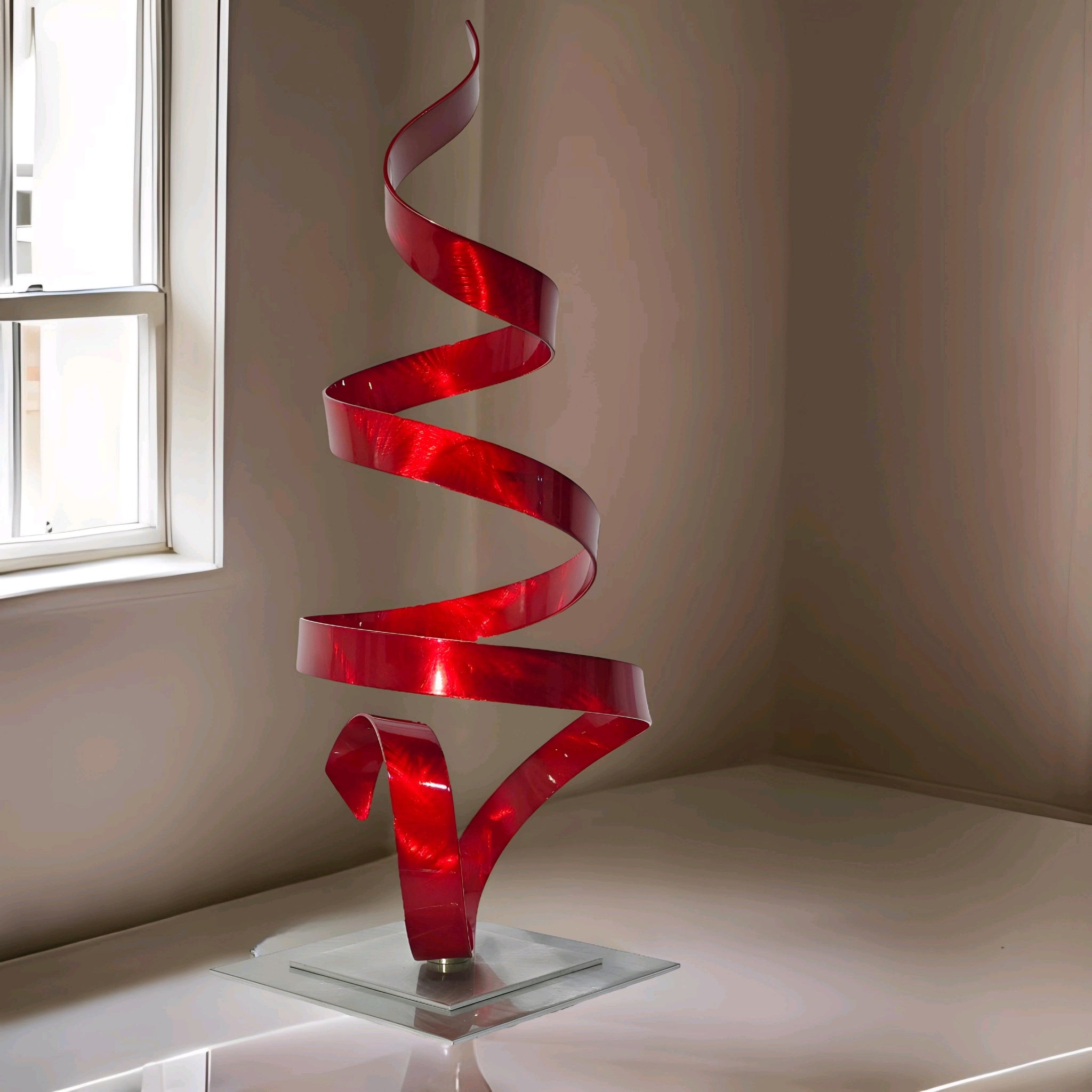 Copper Abstract Centerpiece Metal Sculpture by Jon Allen - Copper Sea ...