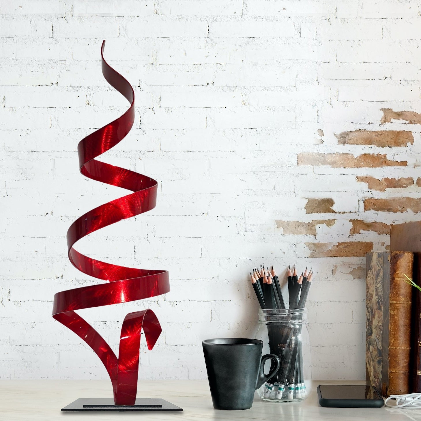 Copper Abstract Centerpiece Metal Sculpture by Jon Allen - Copper Sea ...