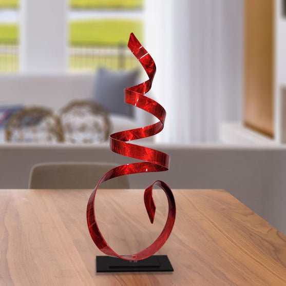 Copper Abstract Centerpiece Metal Sculpture by Jon Allen - Copper Sea ...