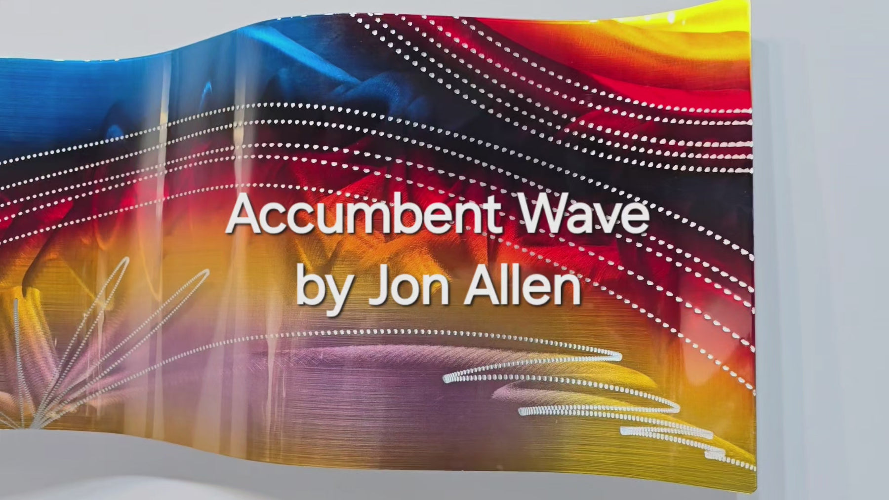 Multicolor Rainbow Metal Wall Art Accent by Jon Allen 46" x 1 ...
