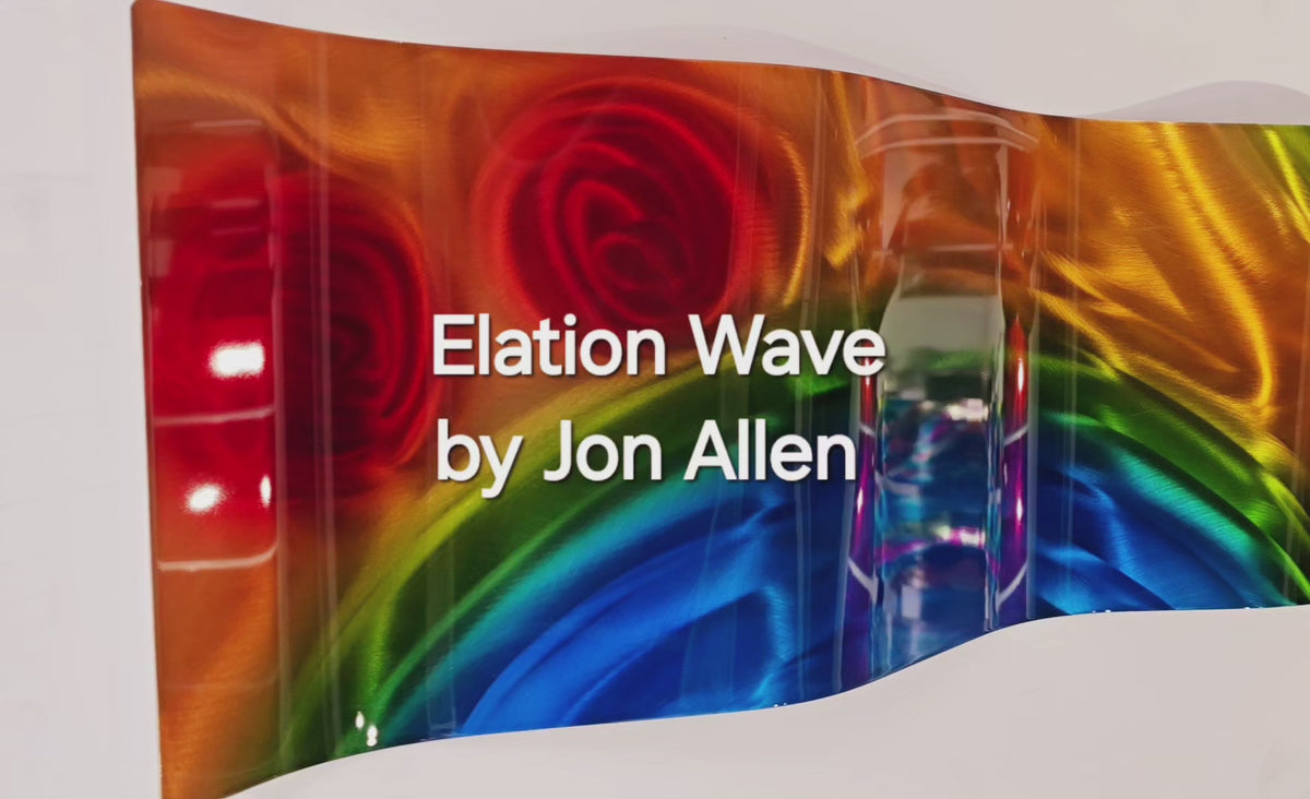 Multicolored Metal Wall Accent Sculpture by Jon Allen 46" x 1 ...