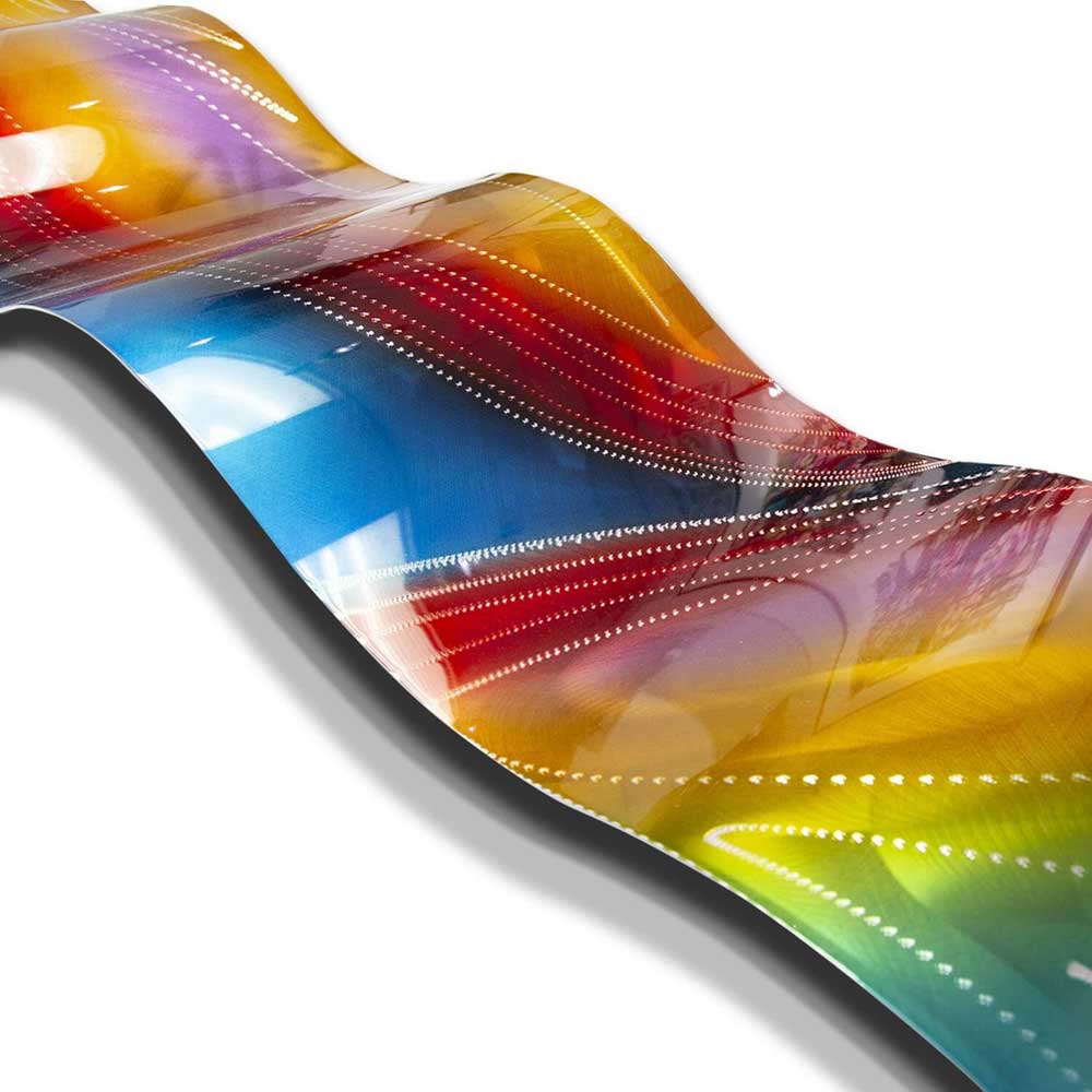 Multicolor Rainbow Metal Wall Art Accent by Jon Allen 46" x 1 ...