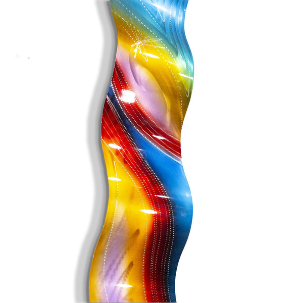 Multicolor Rainbow Metal Wall Art Accent by Jon Allen 46" x 1 ...