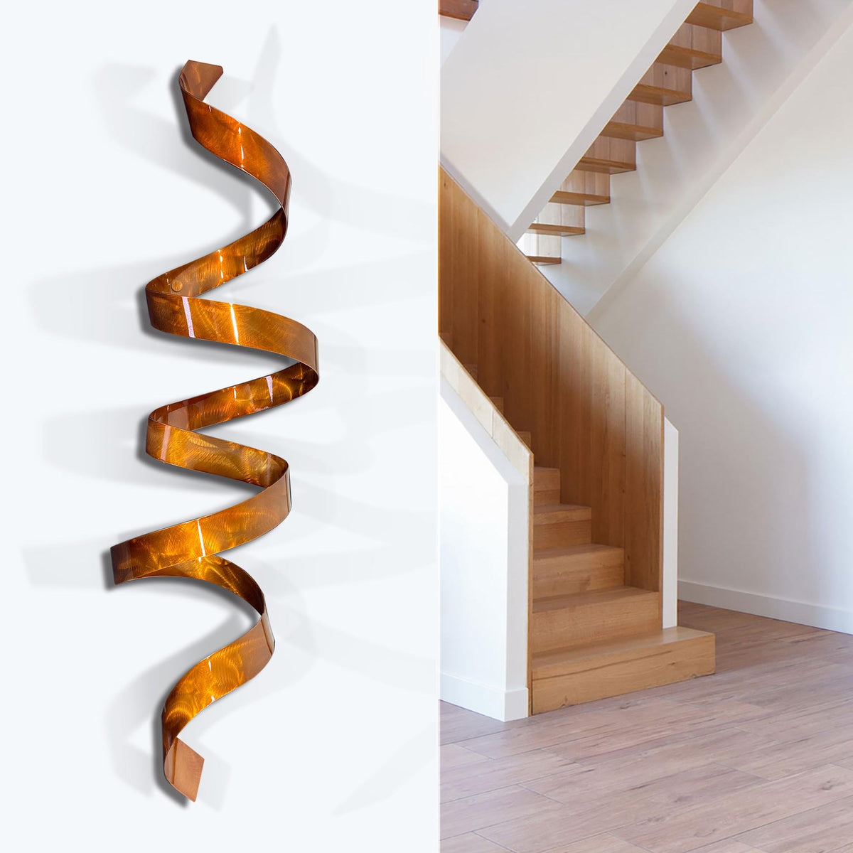 Copper 3D Metal Wall Art Sculpture Accent by Jon Allen 44" x 10 ...