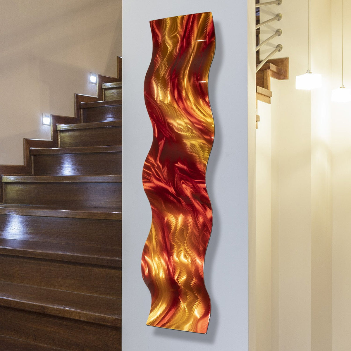 Red Modern Metal Wall Art Sculpture Accent by Jon Allen 46" x 1 ...