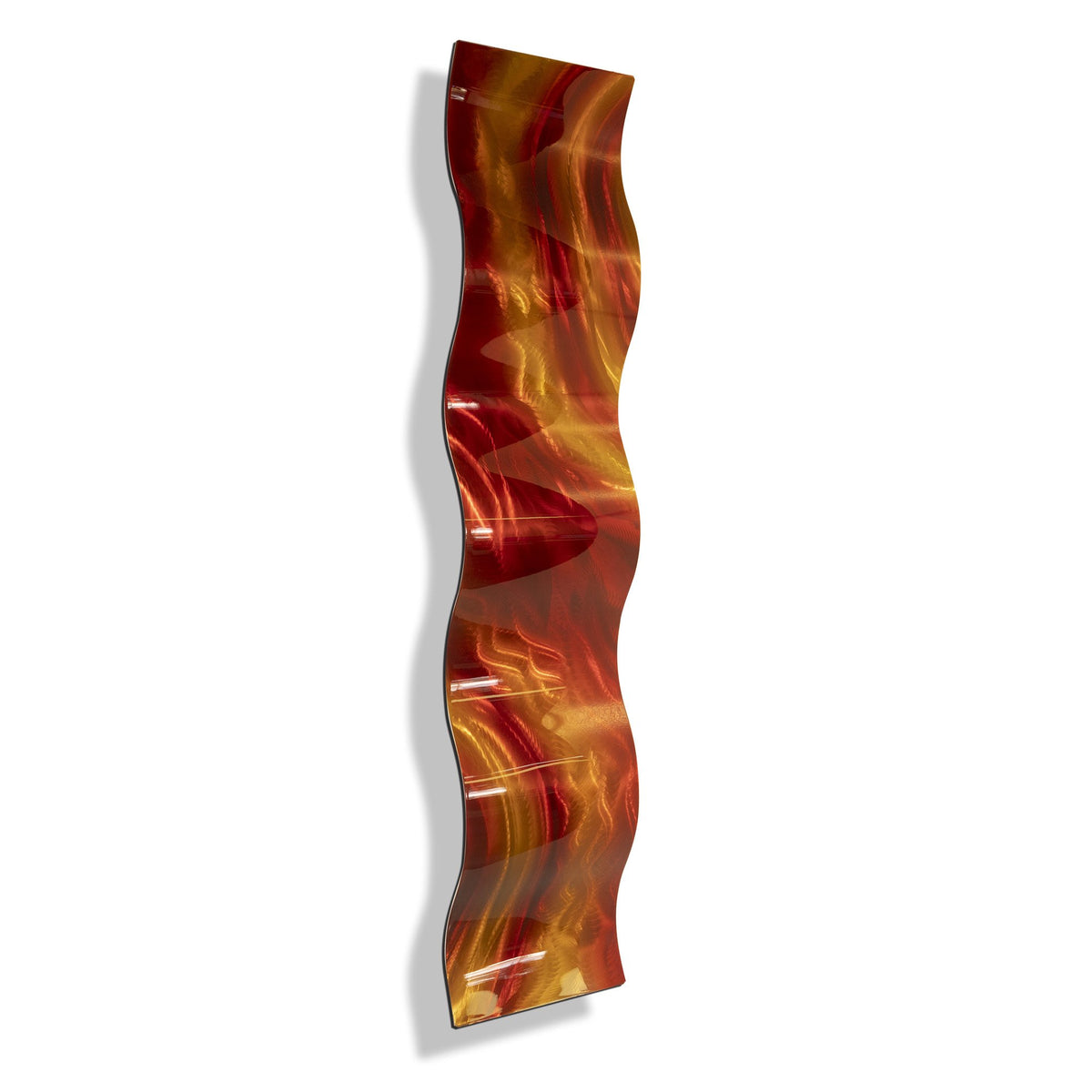 Red Modern Metal Wall Art Sculpture Accent by Jon Allen 46" x 10 ...