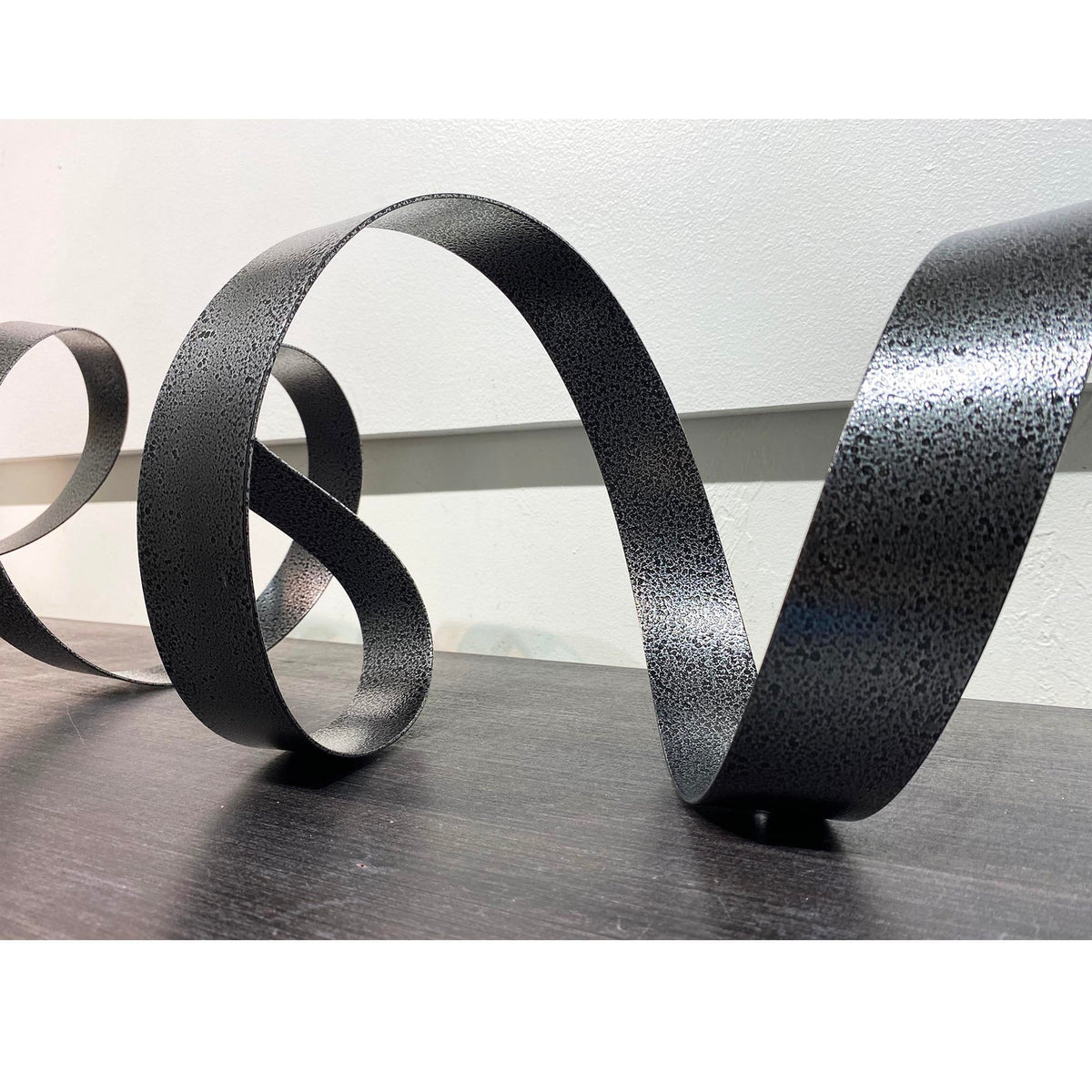 Black & Silver Modern Metal Wall Sculpture Accent Art 44" x 10 ...
