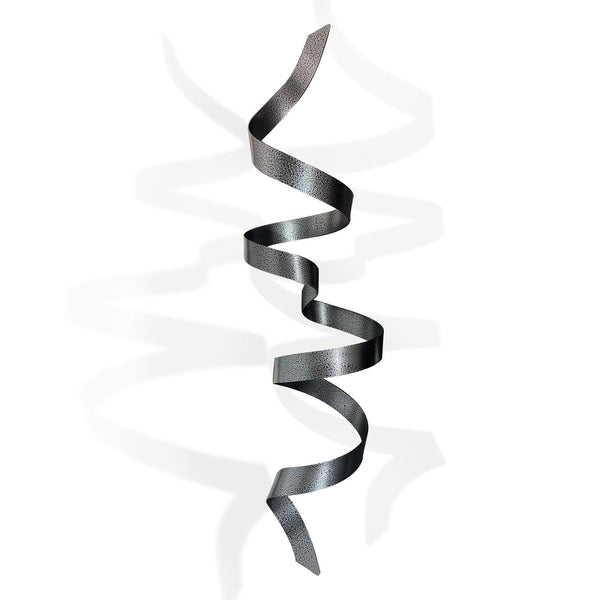Black & Silver Modern Metal Wall Sculpture Accent Art 44" x 10 ...